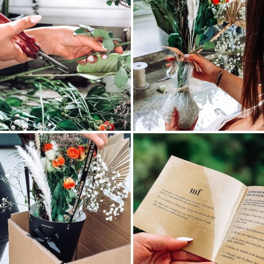 Bouquet Red Naomi - Bouquet de roses, Fleurs fraîches | Monsieur Flower