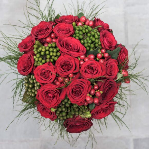 Bouquet Red Naomi - Bouquet de roses, Fleurs fraîches | Monsieur Flower