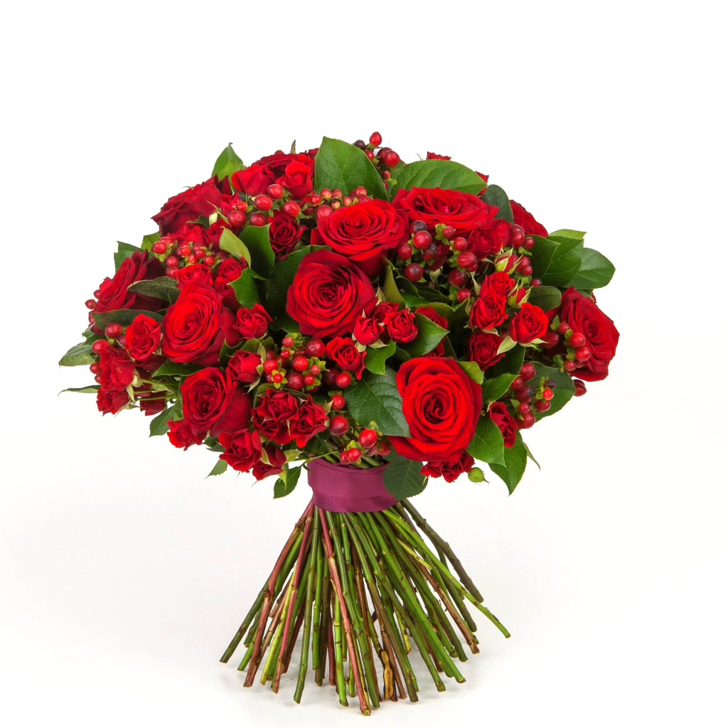 Coeur rouge, Bouquet "rouge ardent" | Monsieur Flower