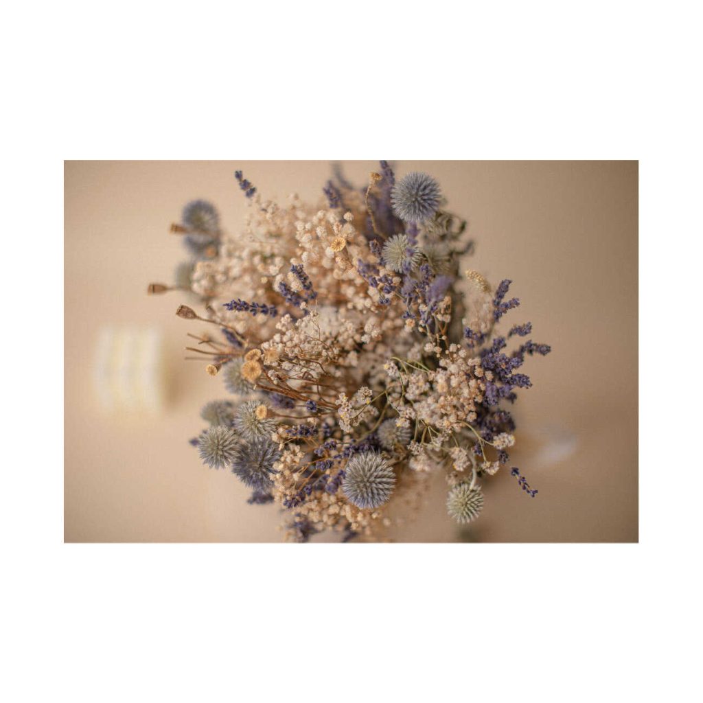 Bouquet de mariage à fleurs séchées "Coeur Lavande" | MF