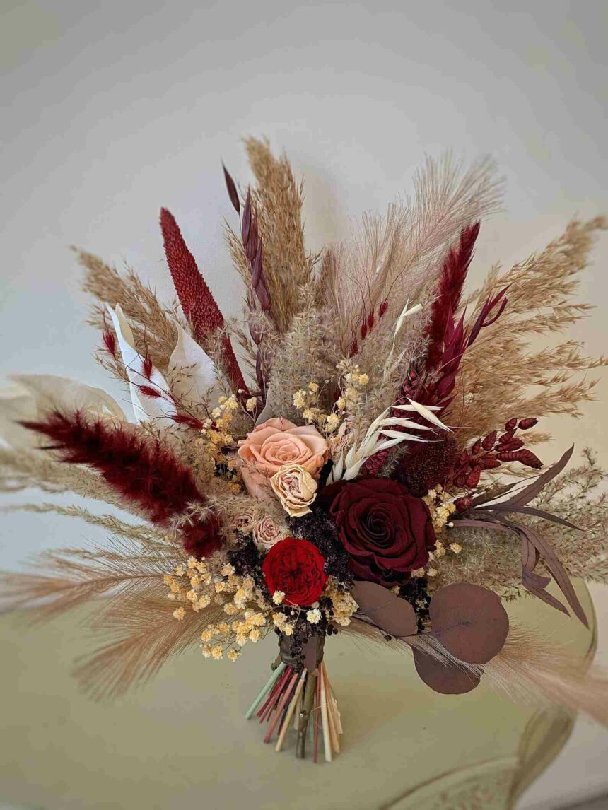 Bouquet de mariée fleurs séchées "forêt d'automne" | MF