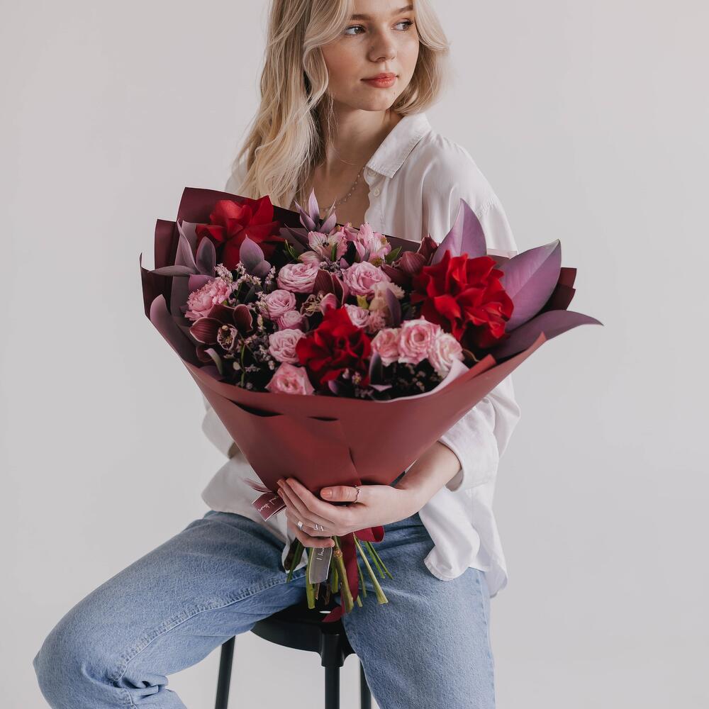Bouquet de fleurs fraîches "mystère de minuit" | Monsieur Flower