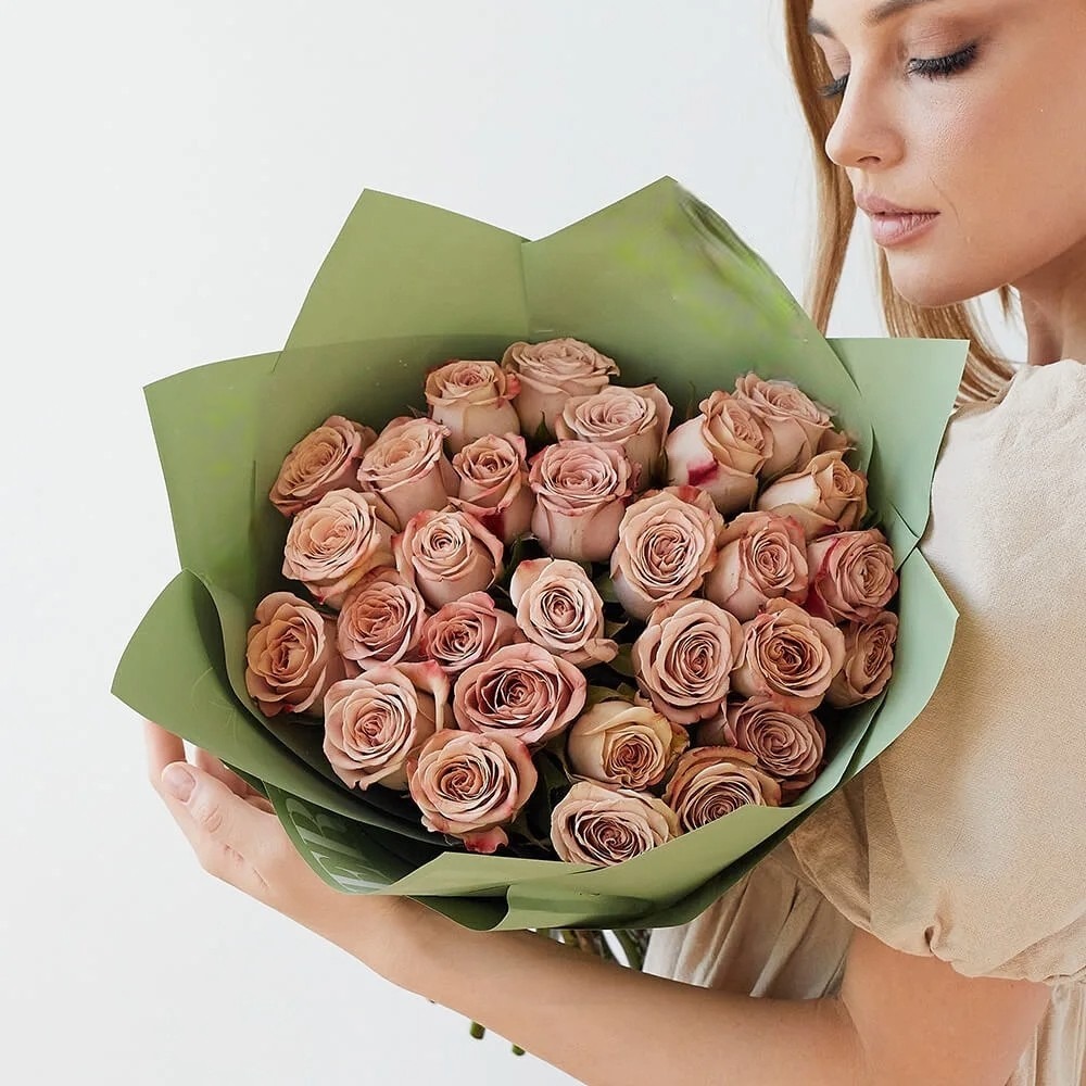 Bouquet de roses "teinte rosée" | Monsieur Flower