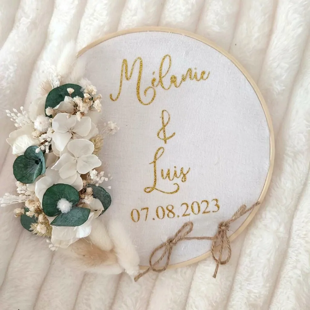 Accessoire de Mariage "Porte Alliance Fleurie Eucalyptus" | Monsieur Flower